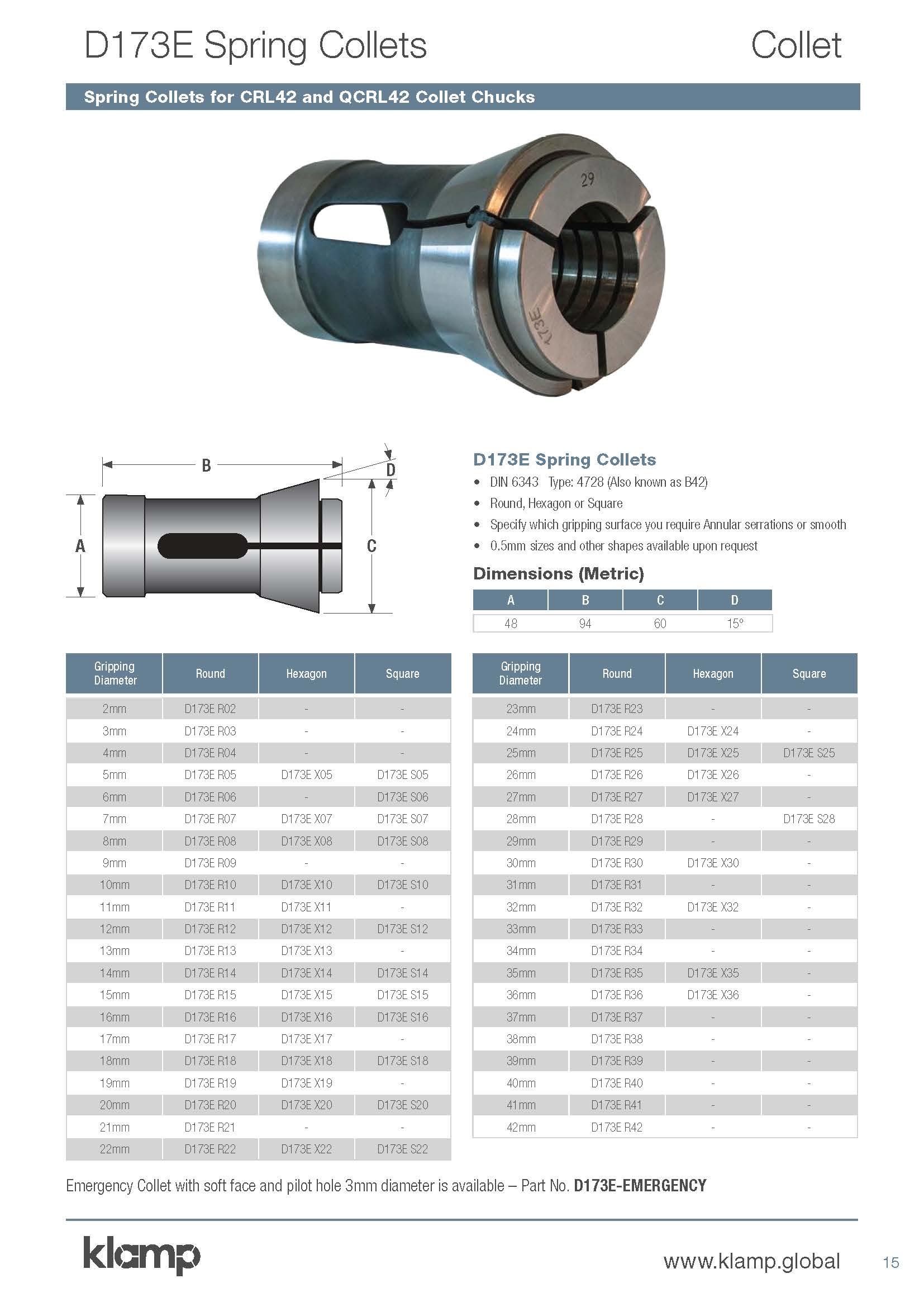 Kitagawa QCRL42 Collet Chuck Recess Mount | eBay